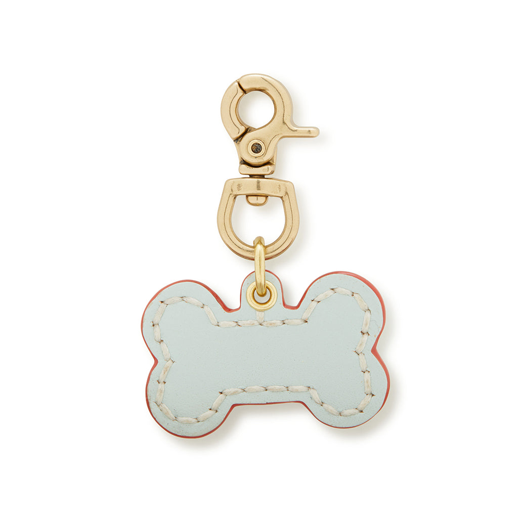 Leather Dog Bone - Ice Blue – Sebastian Says
